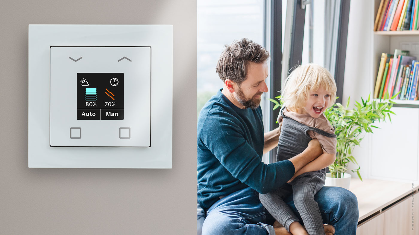 Übersichtliche Jalousiesteuerung - GEBÄUDEDIGITAL