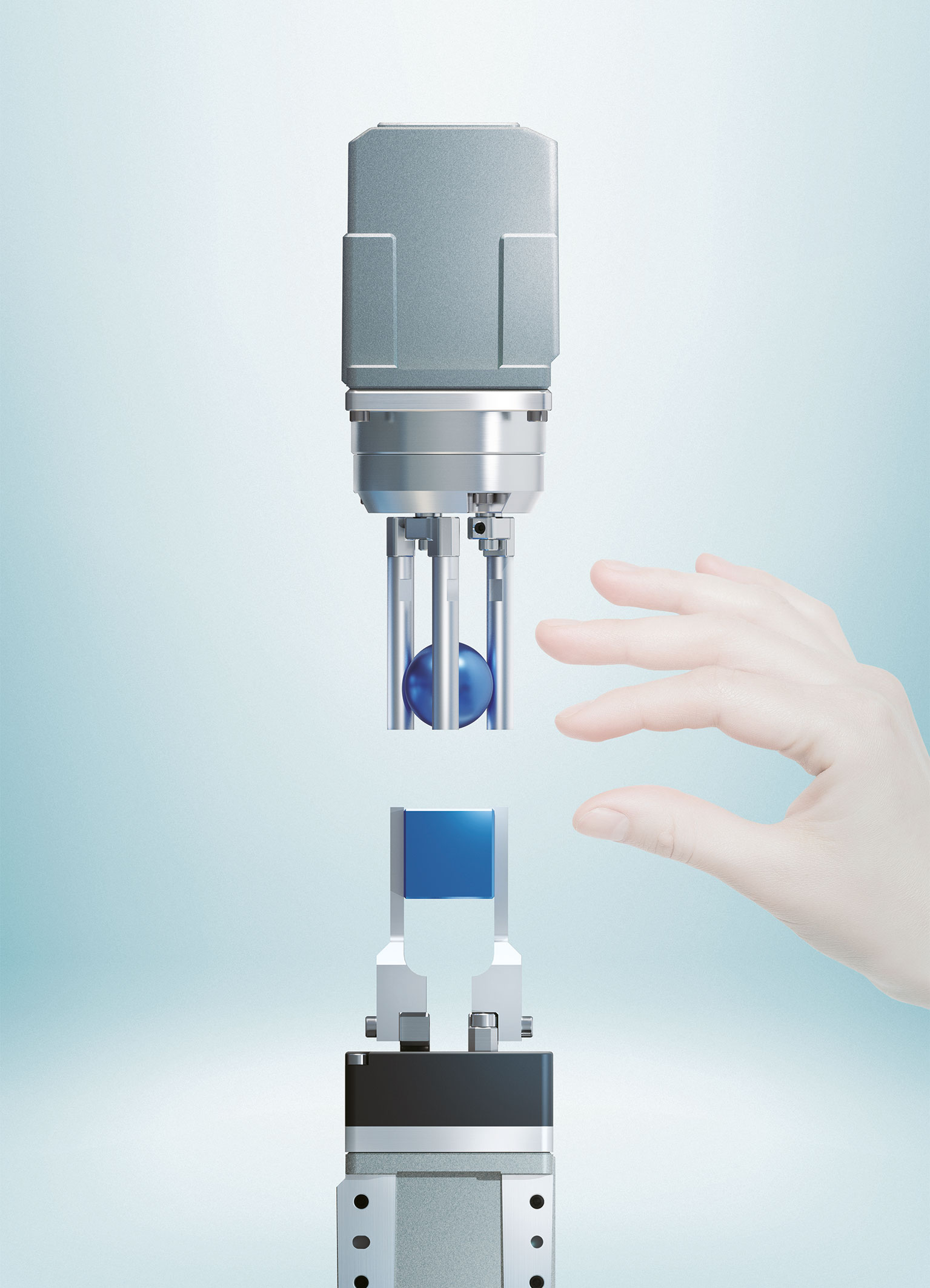 Elektrische Drei-Finger-Greifer | ROBOTIK UND PRODUKTION